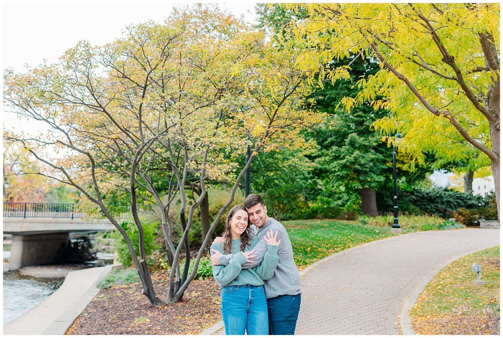 A Fall Engagement in Downtown Naperville: Elaine & Allen - Showit Blog