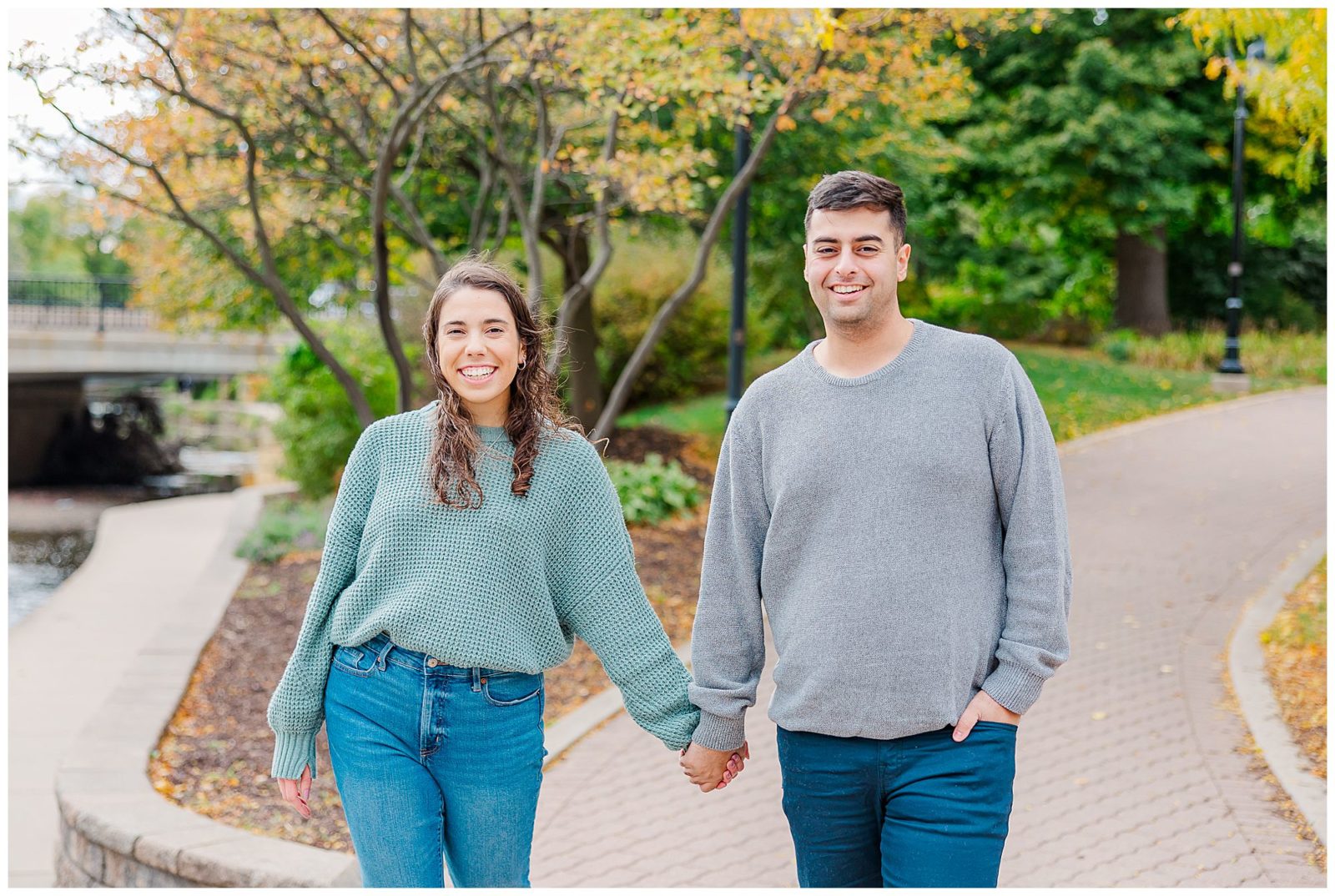 A Fall Engagement in Downtown Naperville: Elaine & Allen - Showit Blog