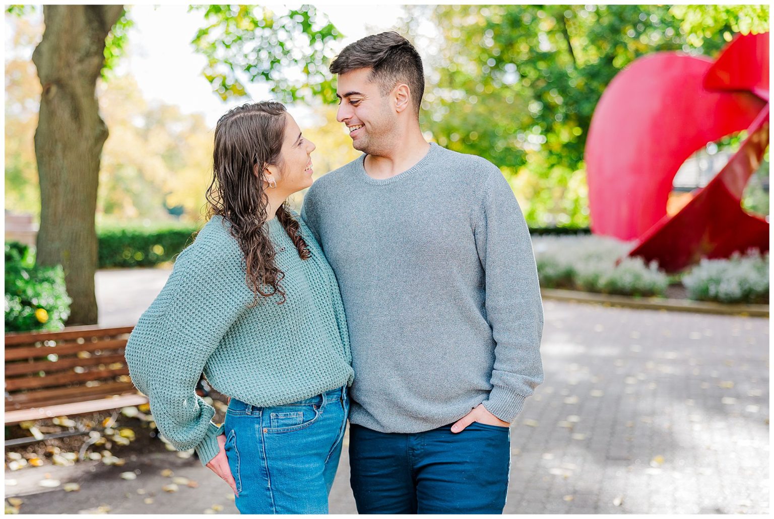 A Fall Engagement in Downtown Naperville: Elaine & Allen - Showit Blog