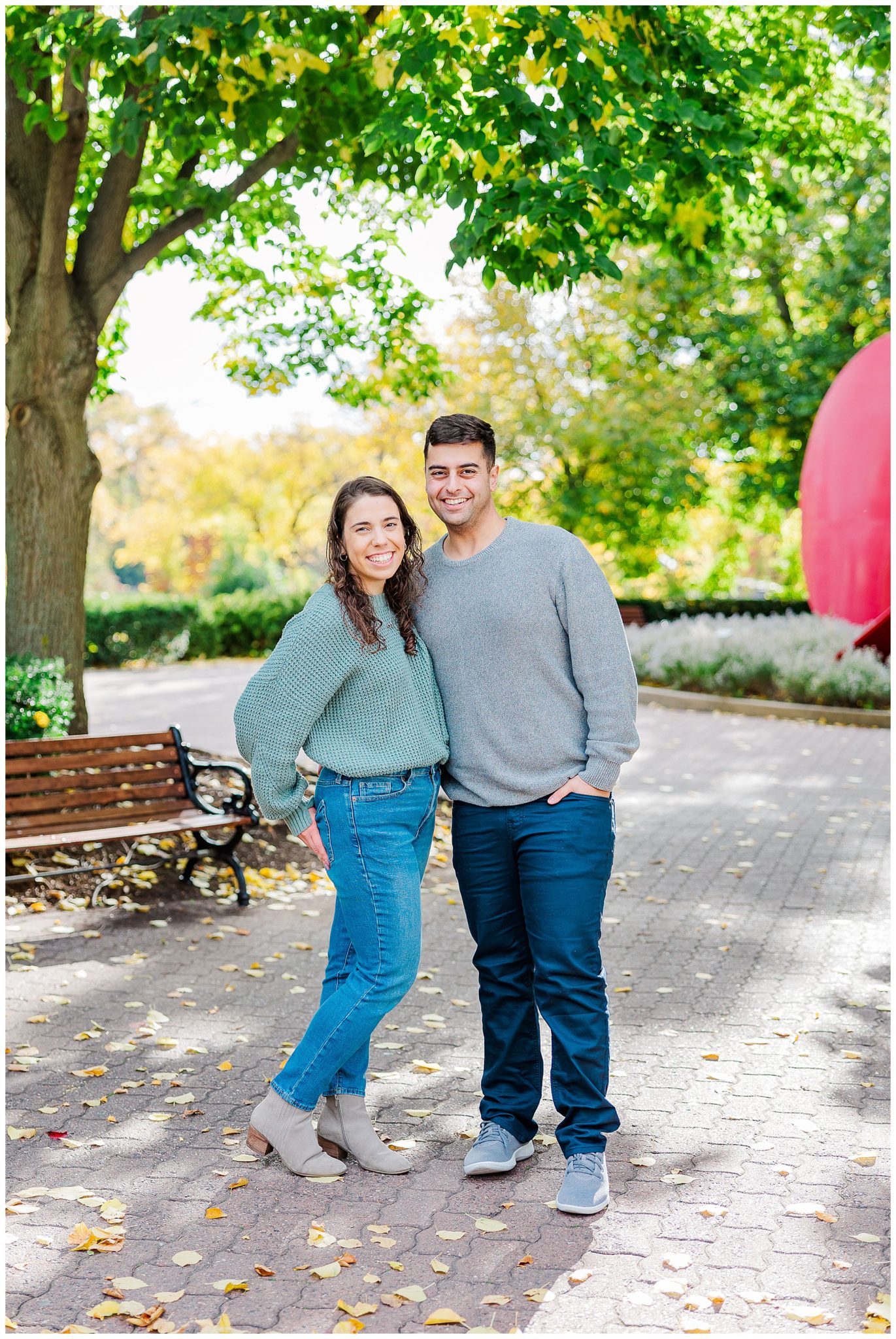A Fall Engagement in Downtown Naperville: Elaine & Allen - Showit Blog