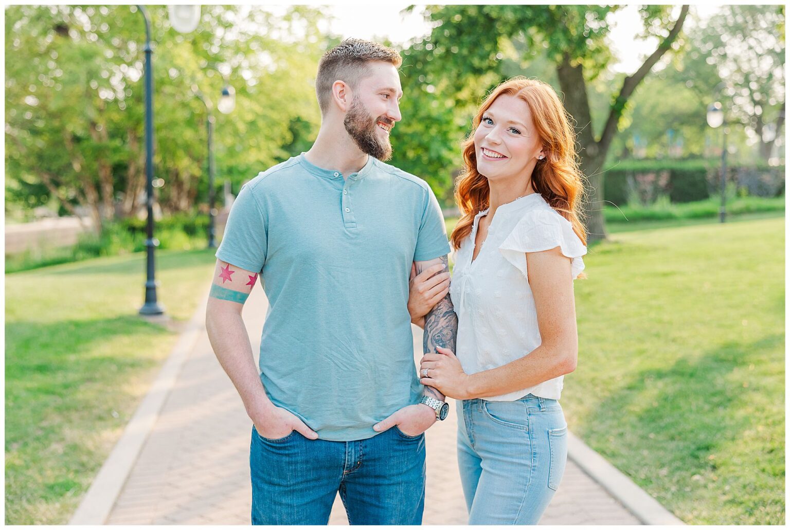 A Spring Engagement at the Naperville Riverwalk: Courtney & Mick ...