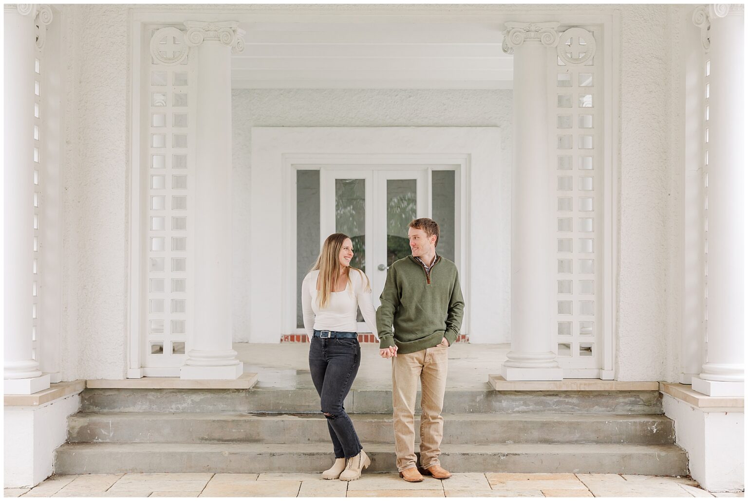 A Snowy Spring Engagement at Hurley Gardens: Loren & Spencer - Showit Blog